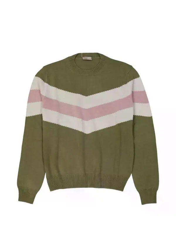 Herno Chevron-pattern Sweater - Green