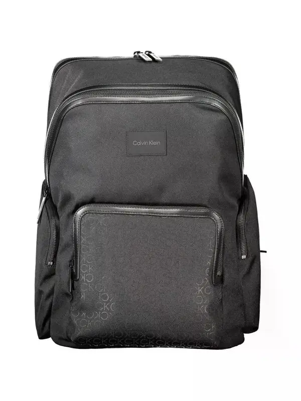 Calvin Klein Monogram-print Backpack - Black