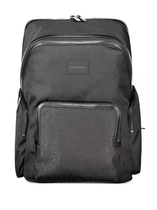 Calvin Klein Monogram-print Backpack - Black