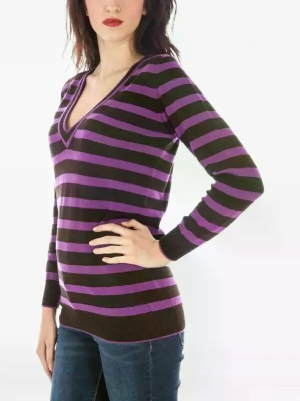 Fred Perry Striped V-neck Sweater