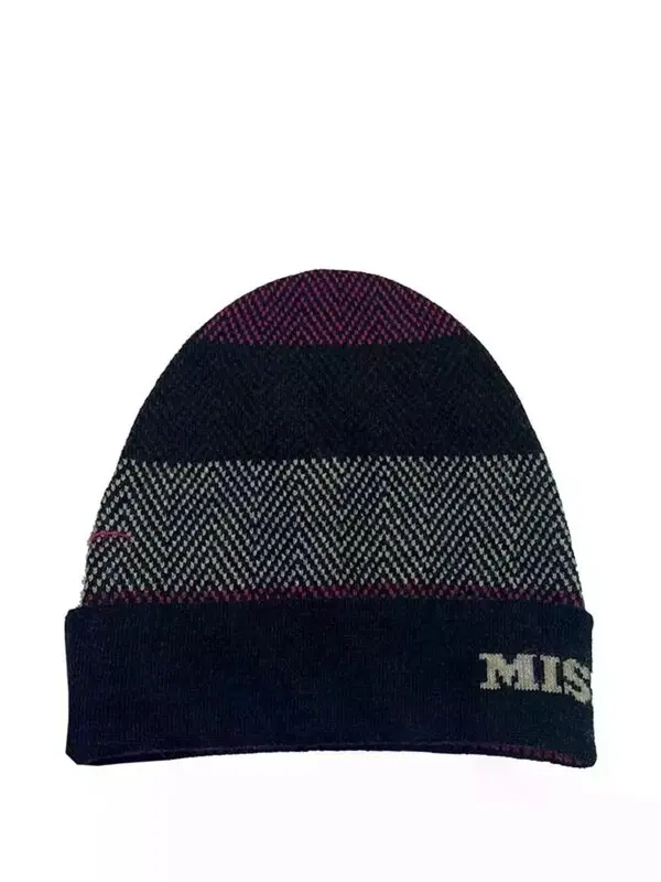 Missoni Zigzag-knit Beanie - Blue