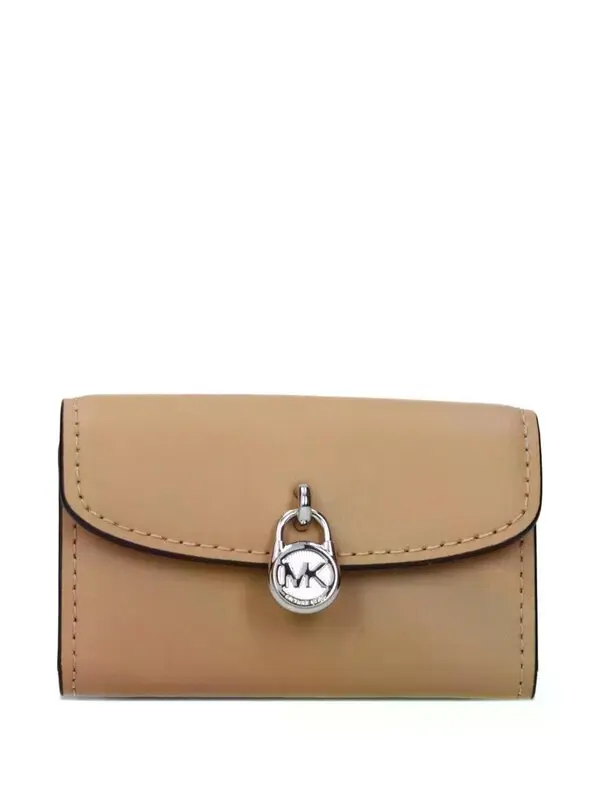 Michael Kors Padlock-detail Leather Wallet - Neutrals