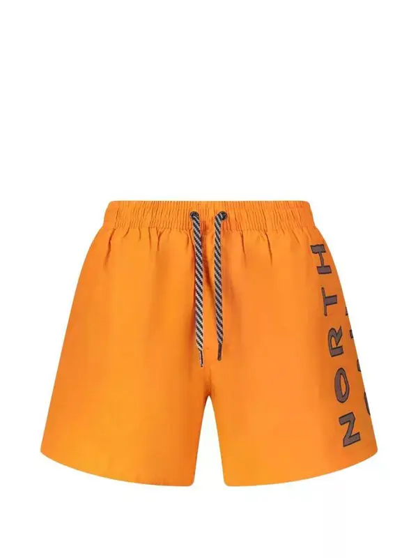 NORTH SAILS Logo-print Drawstring Swim Shorts - Orange