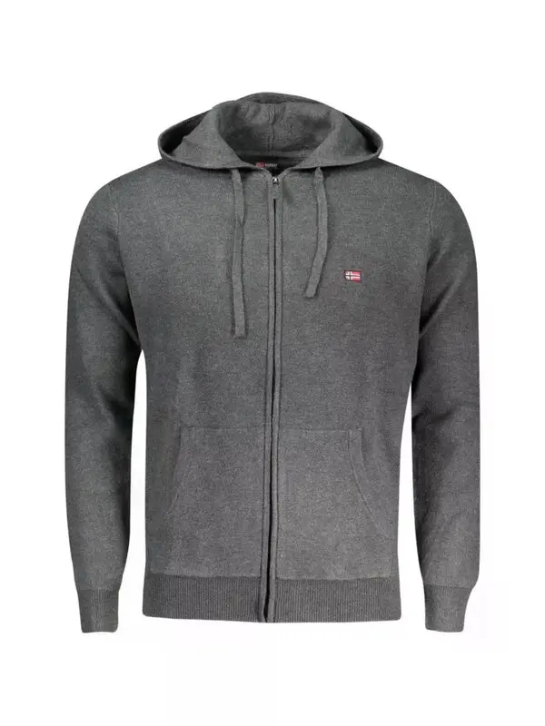 NORWAY 1963 Mélange-effect Zip-up Hoodie - Grey