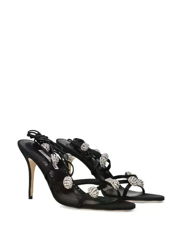 Manolo Blahnik Elsaka Crystal-embellished Sandals