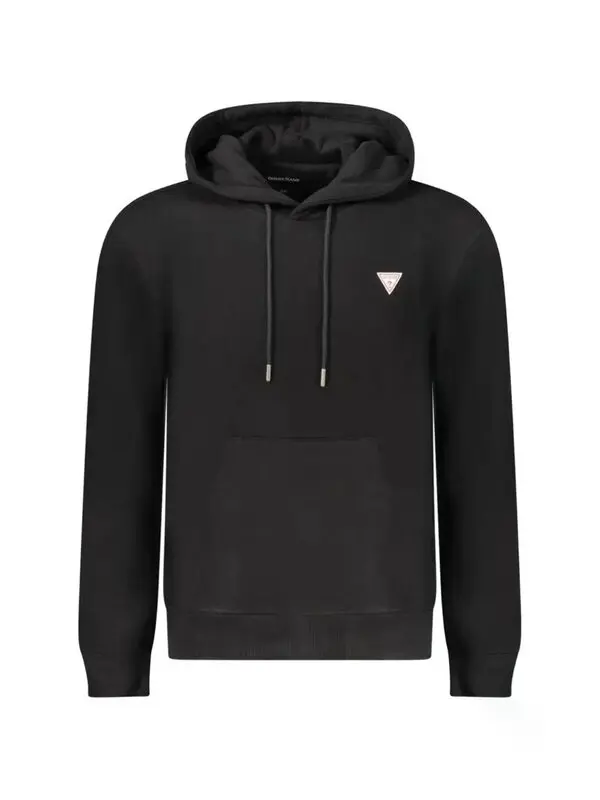 Guess Logo-patch Hoodie - Black