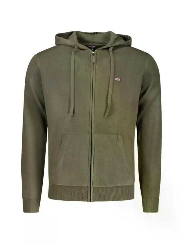 NORWAY 1963 Knitted Zip-up Hoodie - Green