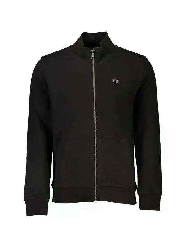 LA MARTINA Zip-up High-neck Sweatshirt - Black