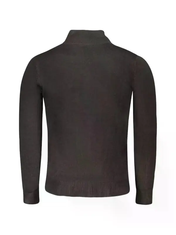 NORTH SAILS Logo-detail Zip-neck Sweater - Black