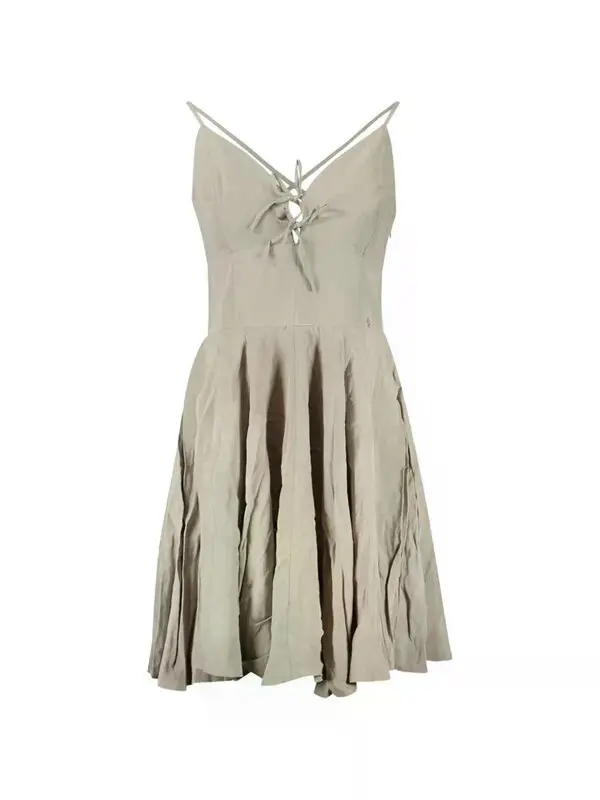 Guess V-neck Pleated Dress - Green