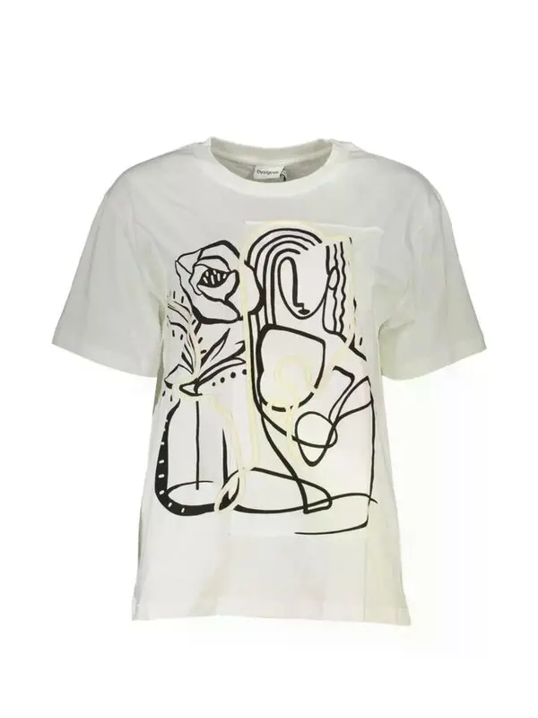 Desigual Abstract-print T-shirt - Neutrals