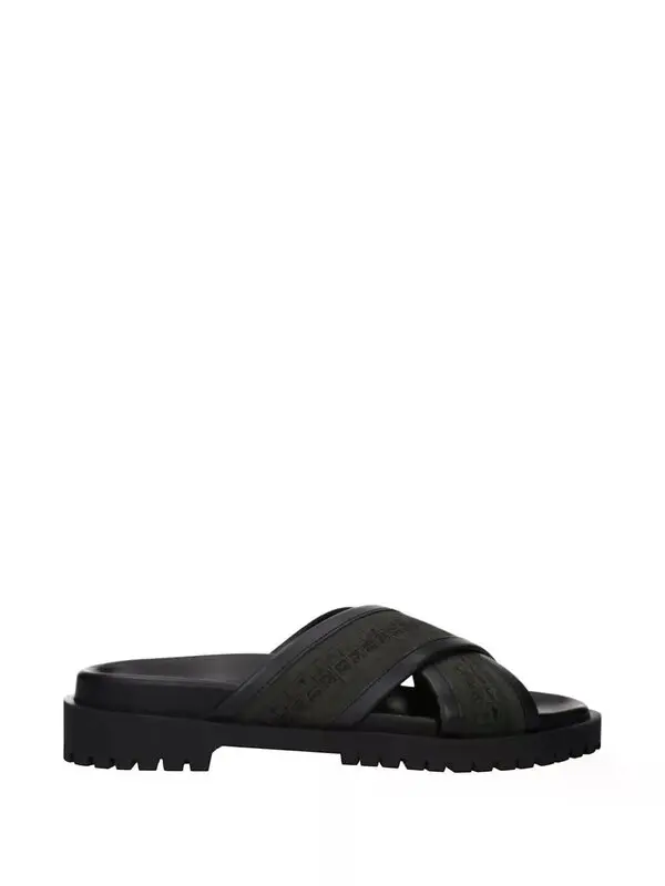 Off-White Cross-strap Sandals - Green