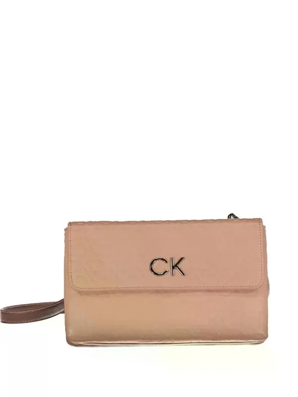 Calvin Klein Embossed Logo-plaque Cross Body Bag - Neutrals