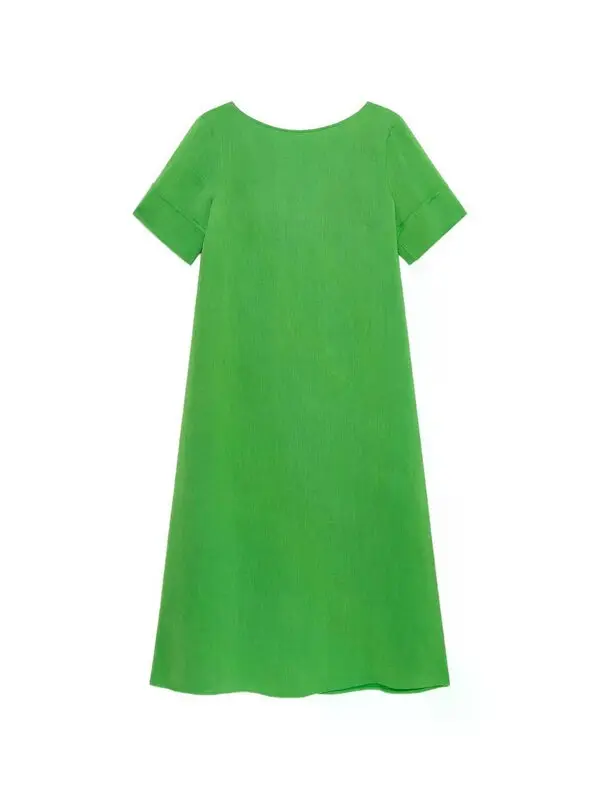 Malìparmi Short-sleeve Midi Dress - Green
