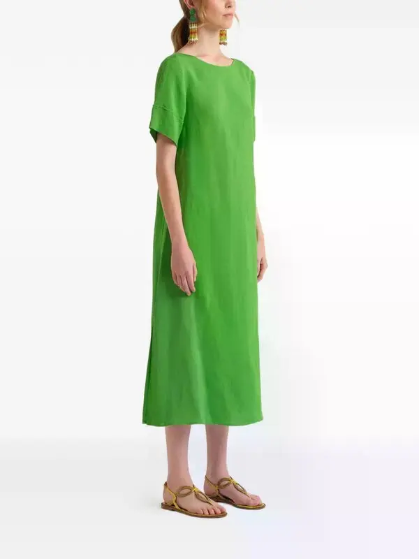 Malìparmi Short-sleeve Midi Dress - Green