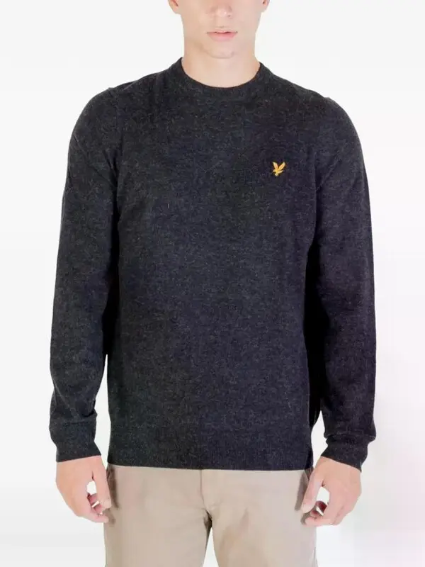 LYLE & SCOTT Logo-patch Crew-neck Sweater - Grey
