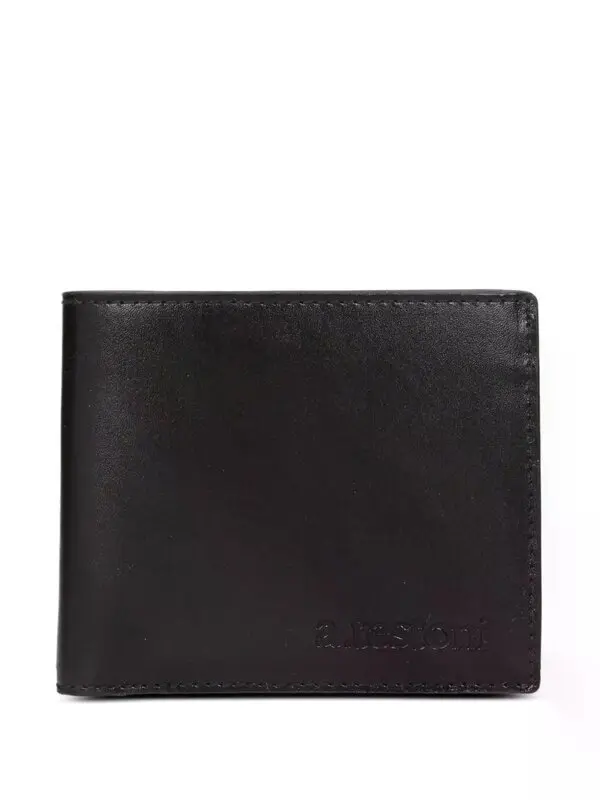 TESTONI Bi-fold Leather Wallet - Black
