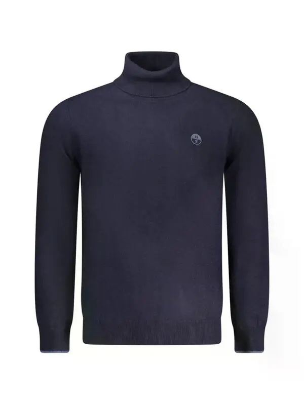 NORTH SAILS Logo-patch Roll-neck Sweater - Blue