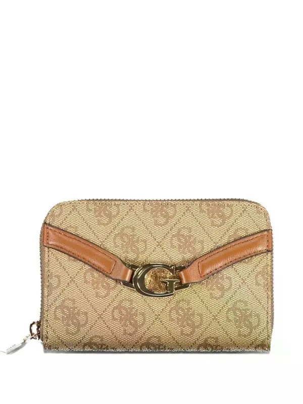 Guess Monogram Logo-plaque Wallet - Neutrals