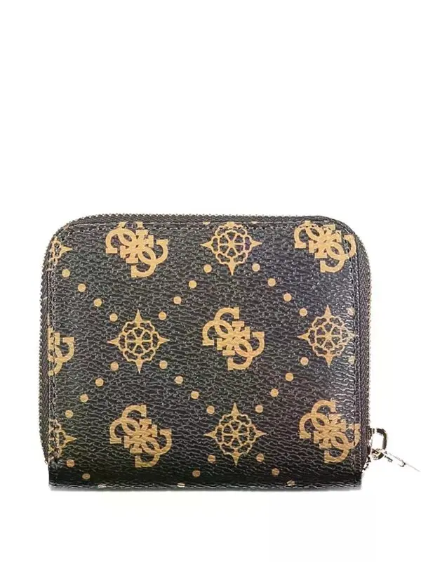 Guess 4g Peony Zip-around Wallet - Brown
