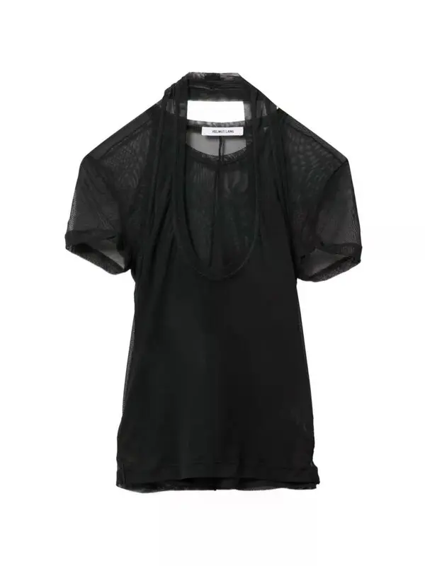 Helmut Lang See-through Short-sleeve Top - Black