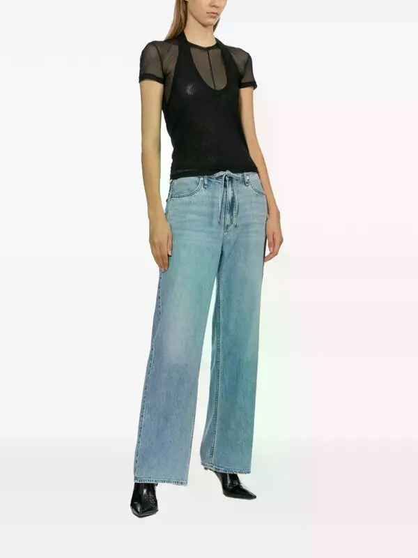 Helmut Lang See-through Short-sleeve Top