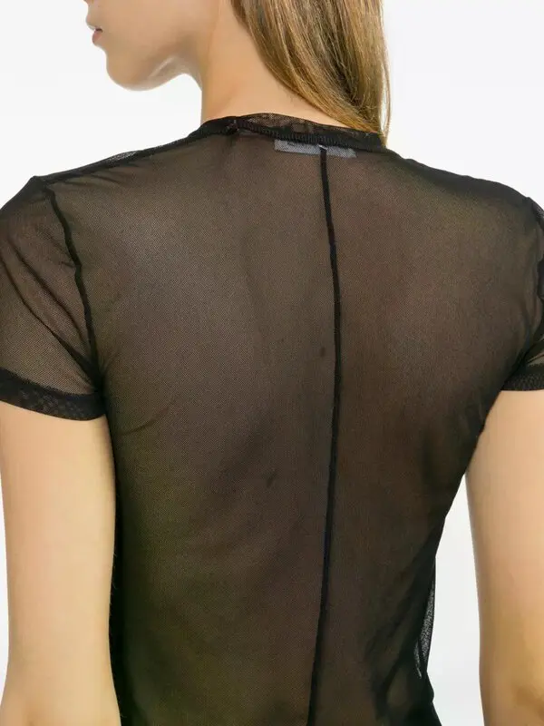 Helmut Lang See-through Short-sleeve Top