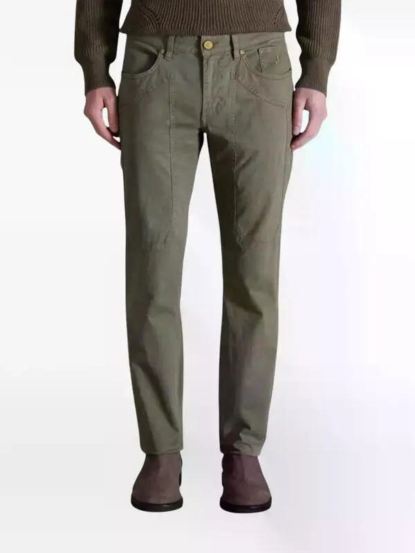 JECKERSON Logo-detail Panelled Trousers - Green