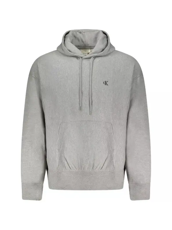 Calvin Klein Logo-embroidered Hoodie - Grey