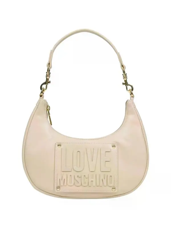 Moschino Logo-plaque Shoulder Bag - Neutrals