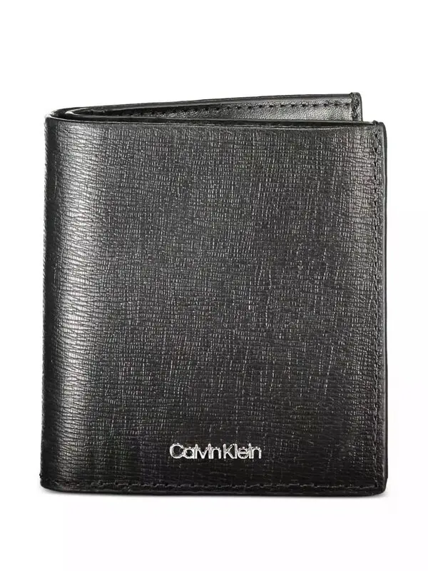 Calvin Klein Textured Leather Wallet - Black