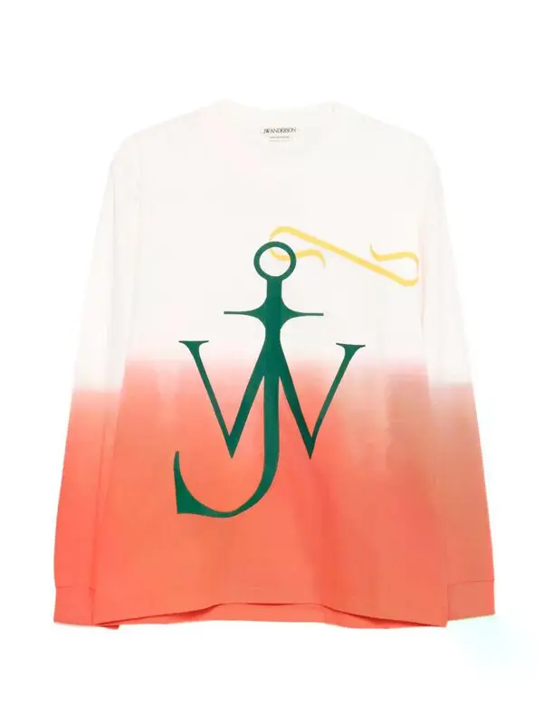 JW Anderson Dip Dye Anchor Long-sleeve T-shirt - Orange
