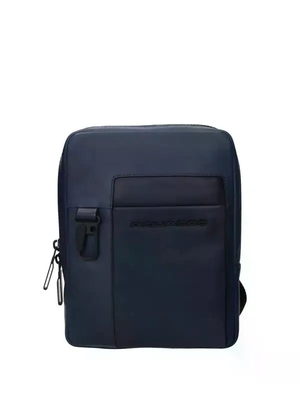 PIQUADRO Leather Messenger Bag - Blue