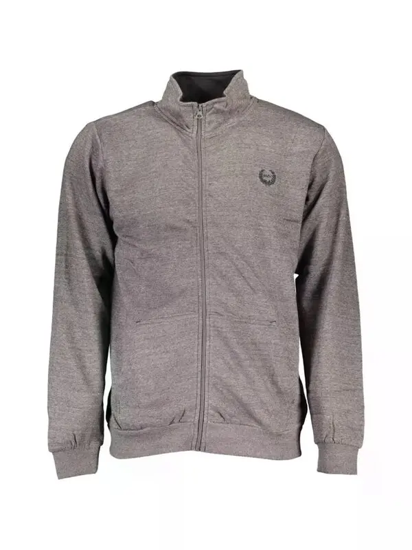 GIAN MARCO VENTURI VINTAGE Logo-embroidered Zip-up Sweatshirt