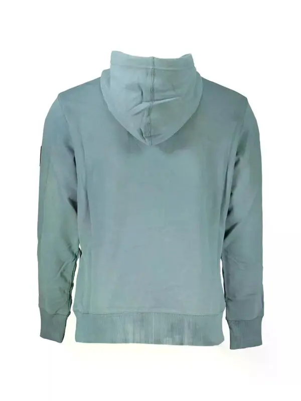 Calvin Klein Cotton Hoodie With Logo Patch - Blue