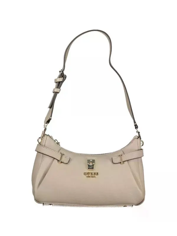 Guess Logo-plaque Shoulder Bag - Neutrals