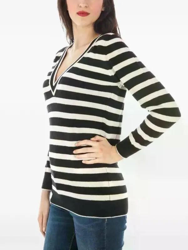Fred Perry Striped V-neck Sweater