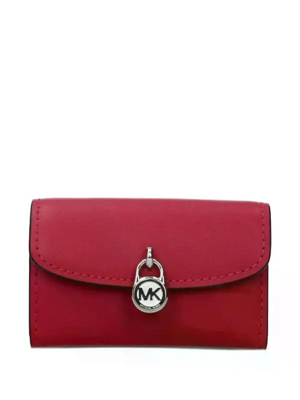 Michael Kors Padlock Leather Wallet - Red