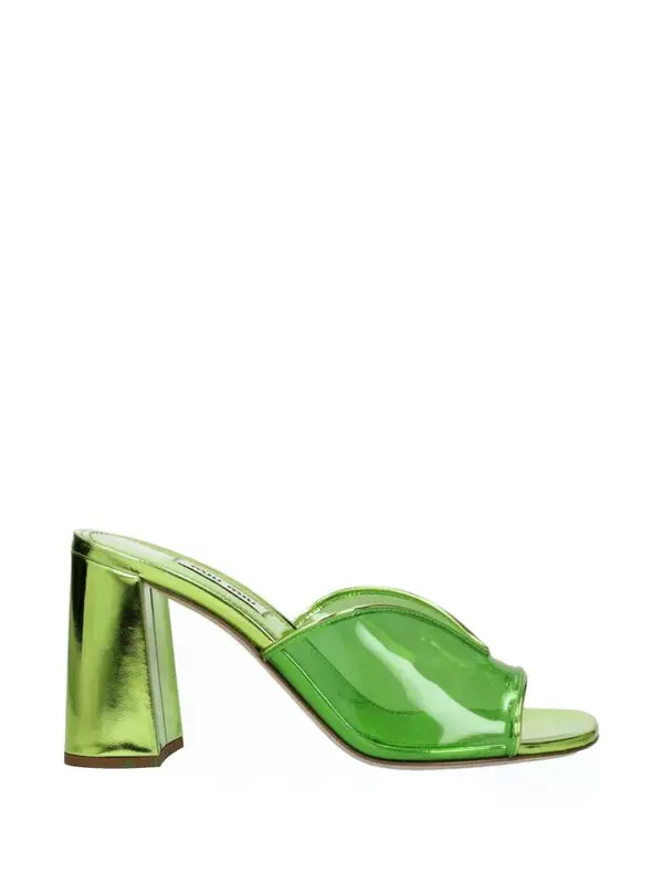Miu Miu Transparent Heeled Sandals - Green