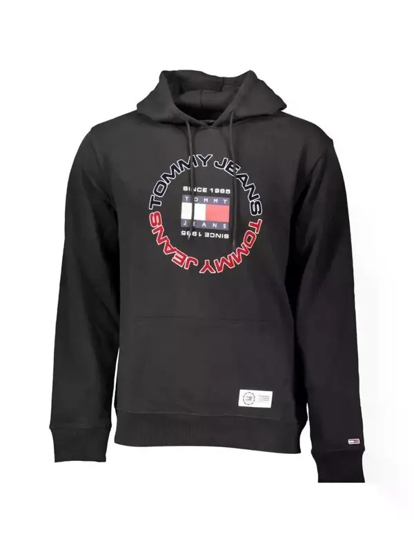 Tommy Hilfiger Logo-print Drawstring Hoodie - Black