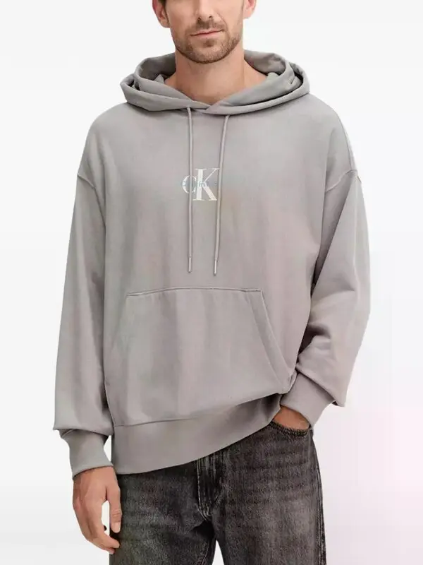 Calvin Klein Logo-print Hoodie - Grey