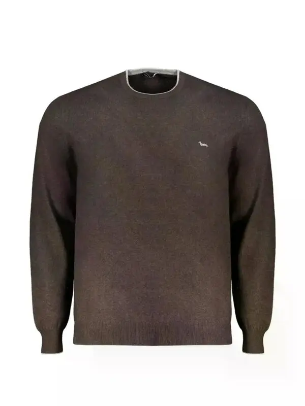 HARMONT & BLAINE Merino Wool Crew-neck Sweater - Brown