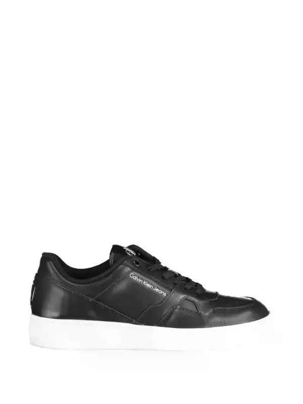 Calvin Klein Logo-print Lace-up Sneakers - Black