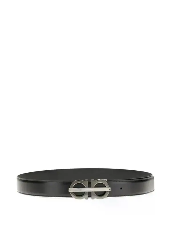 FERRAGAMO Leather Belt - Black