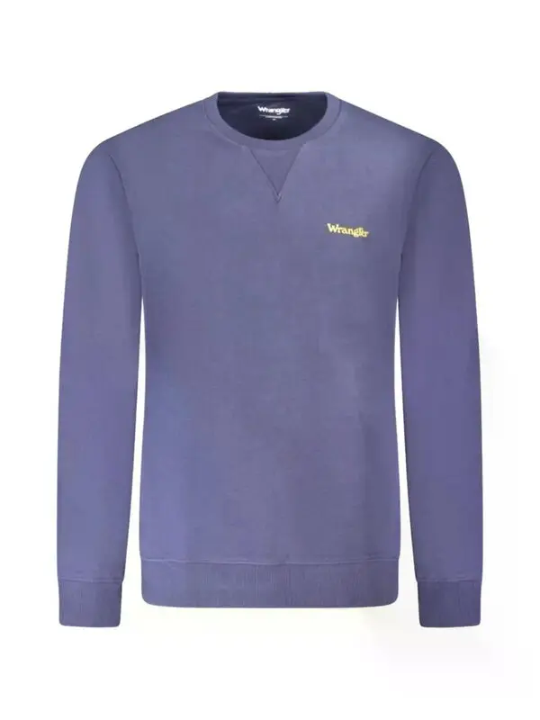 Wrangler Logo-embroidered Cotton Sweatshirt - Blue