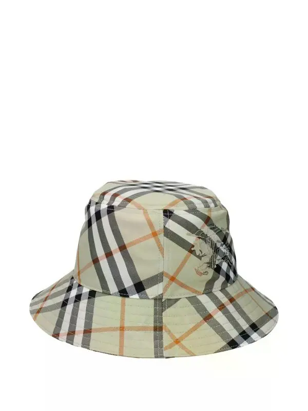 Burberry Checked Bucket Hat - Neutrals