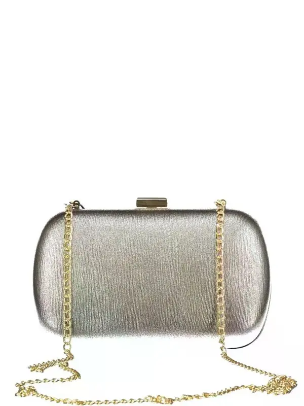 MARIO VALENTINO Aroma Metallic-finish Clutch Bag - Silver
