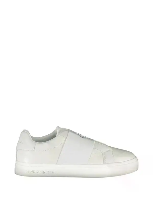 Calvin Klein Logo-strap Slip-on Sneakers - White