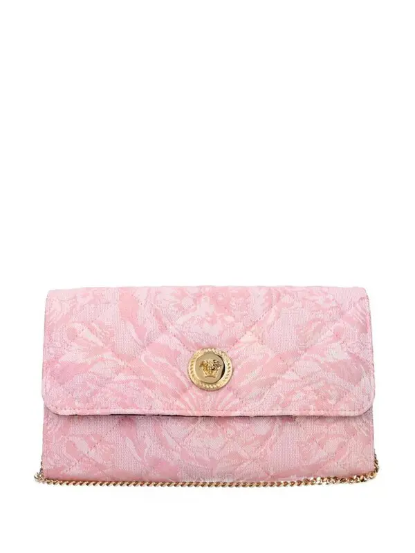 Versace Medusa Quilted Jacquard Shoulder Bag - Pink