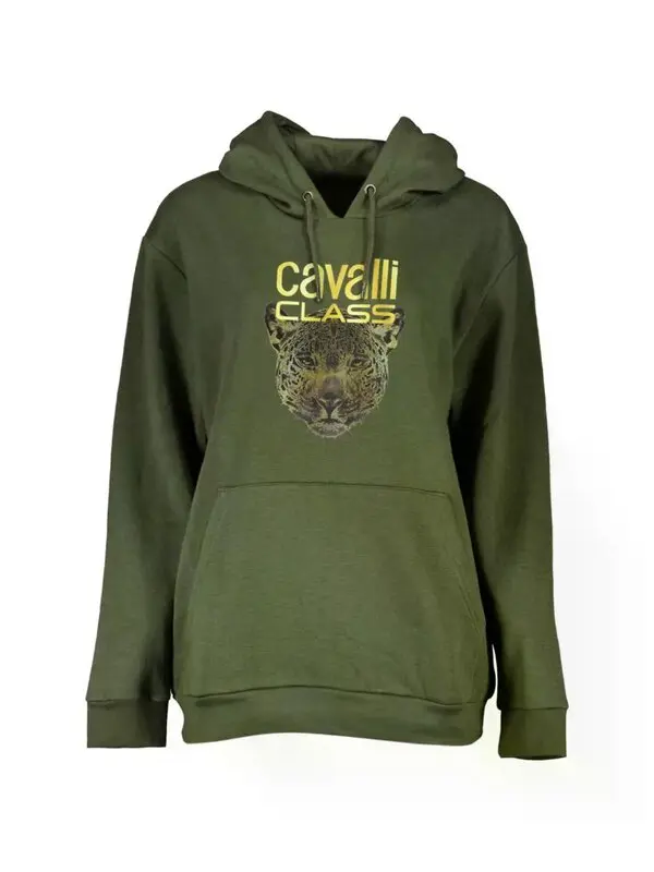 Roberto Cavalli Leopard-print Hoodie - Green